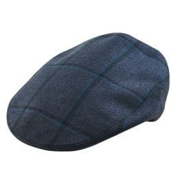 Men's Navy Elgin Tweed Garforth Cap | Cordings