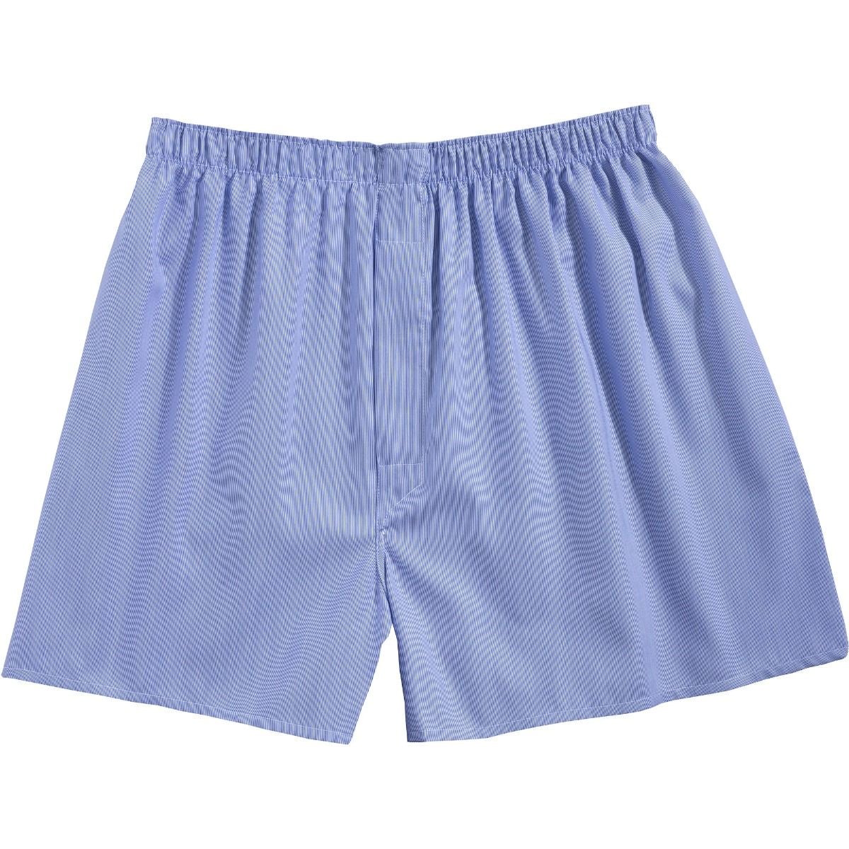 Dark Blue Twill Patterned Cotton Boxer Shorts | Men's Country Clothing ...