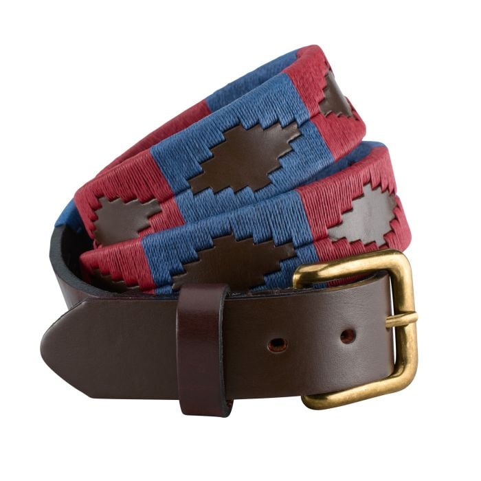 Men's Red & Navy Argentine Polo Belt II | Cordings