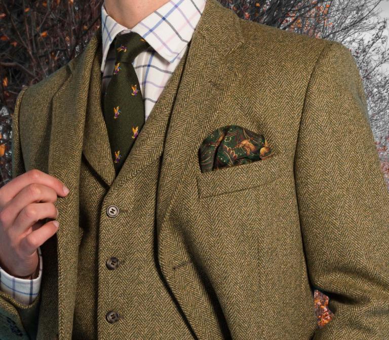 Tweed Herringbone Suit | Men's Country Suits | Cordings US